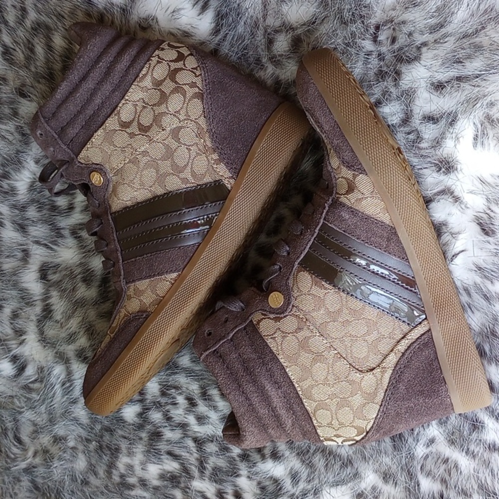 Coach High Top, High Heel Sneakers - Gem